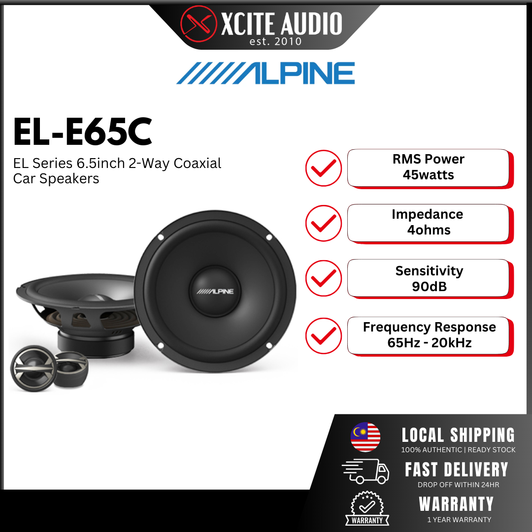 ALPINE EL-E65C - 6.5"inch 2-way Component Speaker System – Xcite Audio