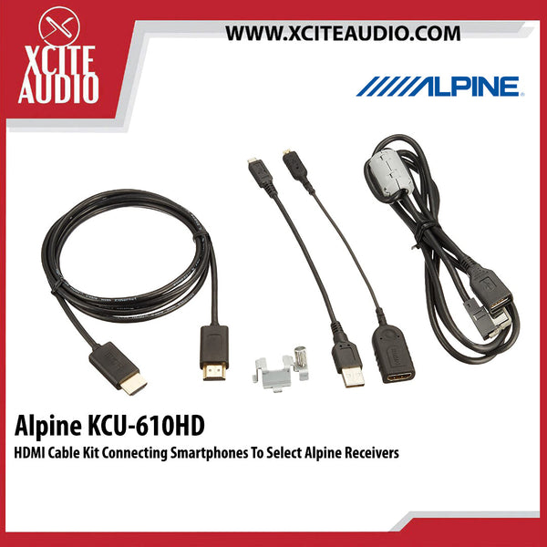 Alpine KCU-610HD HDMI cable kit for connecting smartphones to select A ...