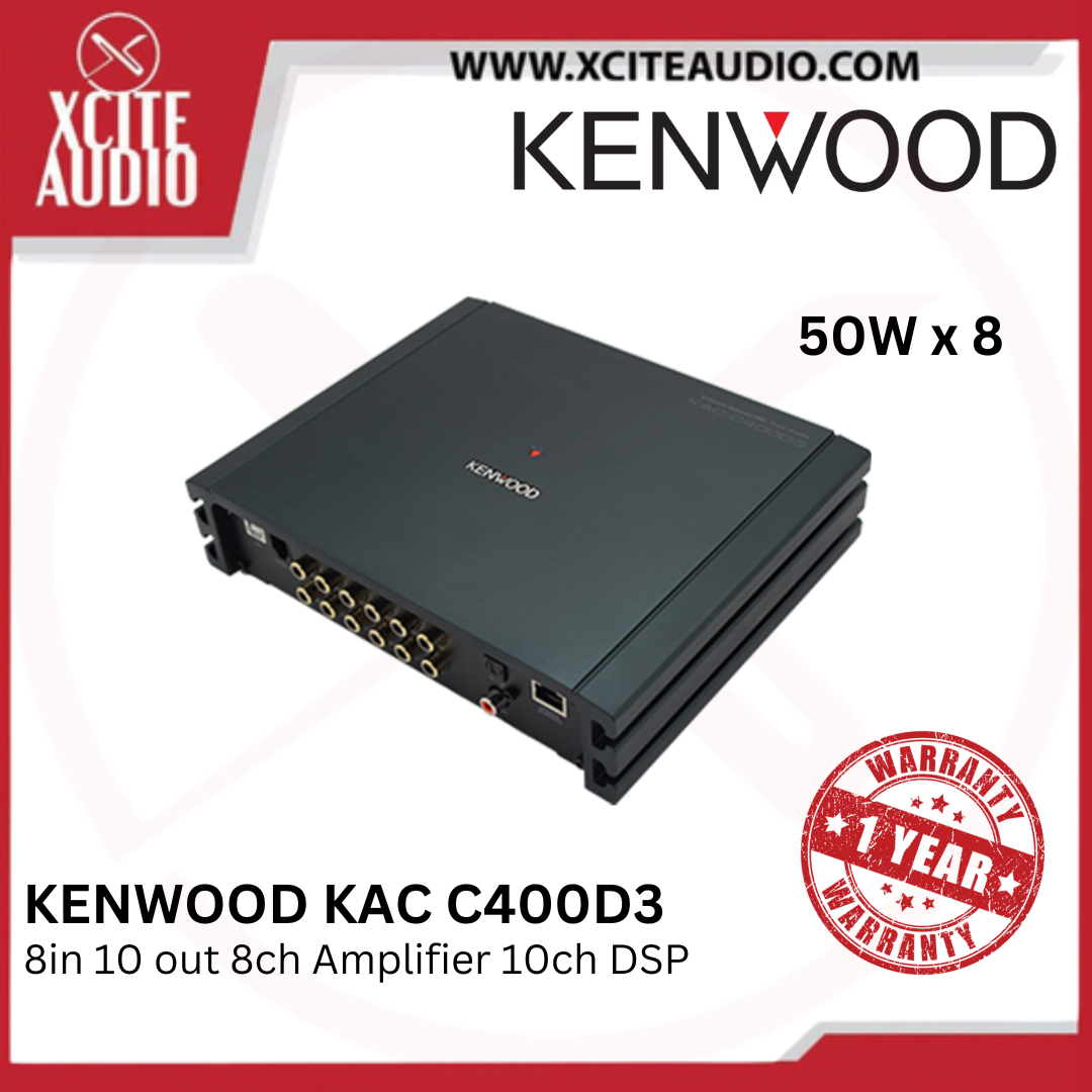 KENWOOD DSP KAC C400D3 - 8x10 Channel Advanced Car DSP Amplifier | 50W ...