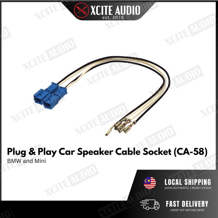 Plug & Play (PNP) Speaker Cable Socket (Pair) - Xcite Audio