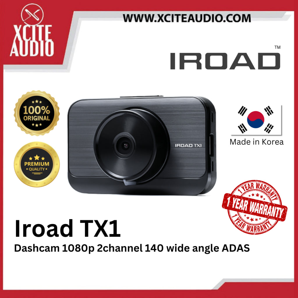 IROAD TX1 32GB Car Dashcam 1080p 2-channel 140 wide angle ADAS | Car R ...