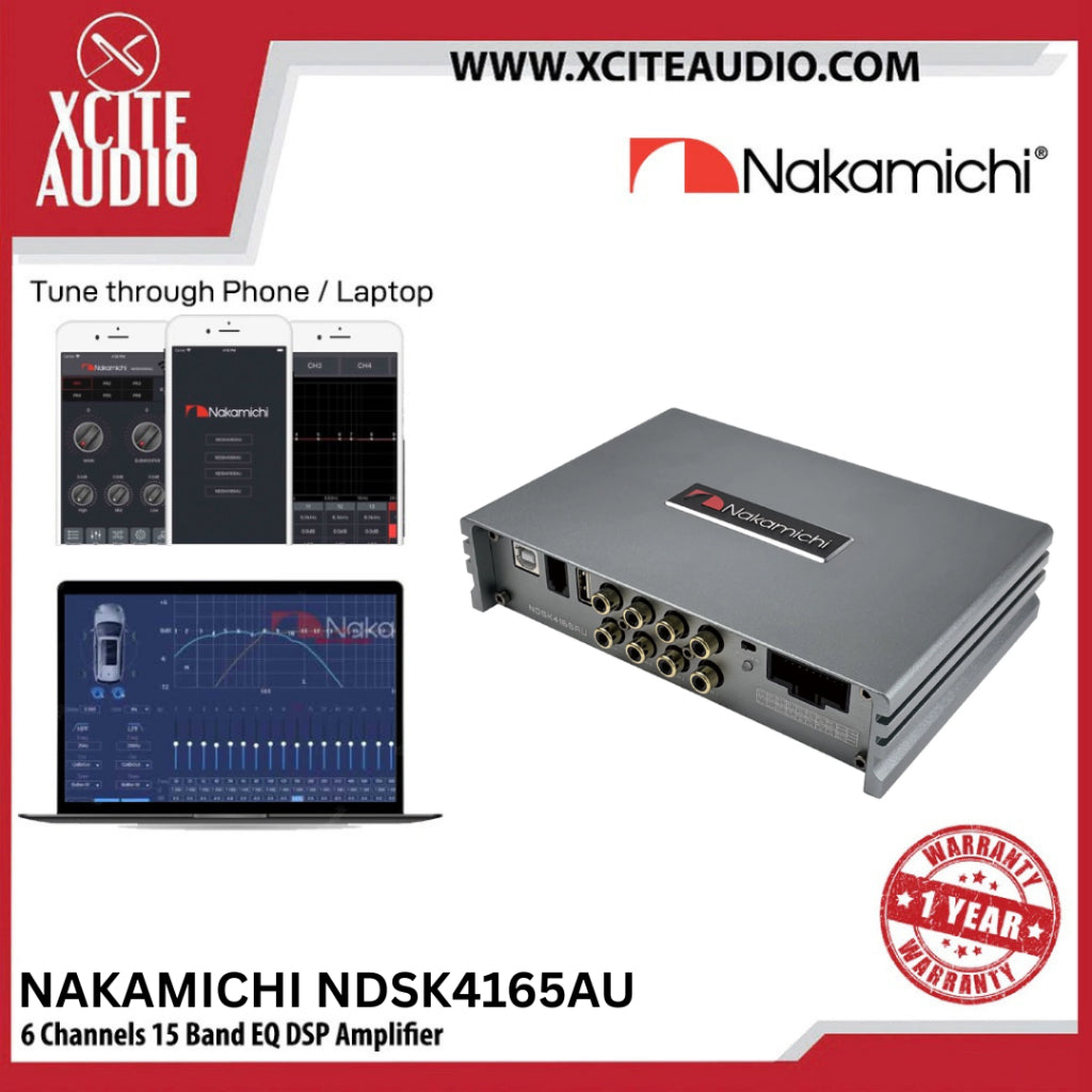 Nakamichi NDSK4165AU 4-IN 6-OUT 15 EQ Amplified DSP [Universal Cable I – Xcite Audio