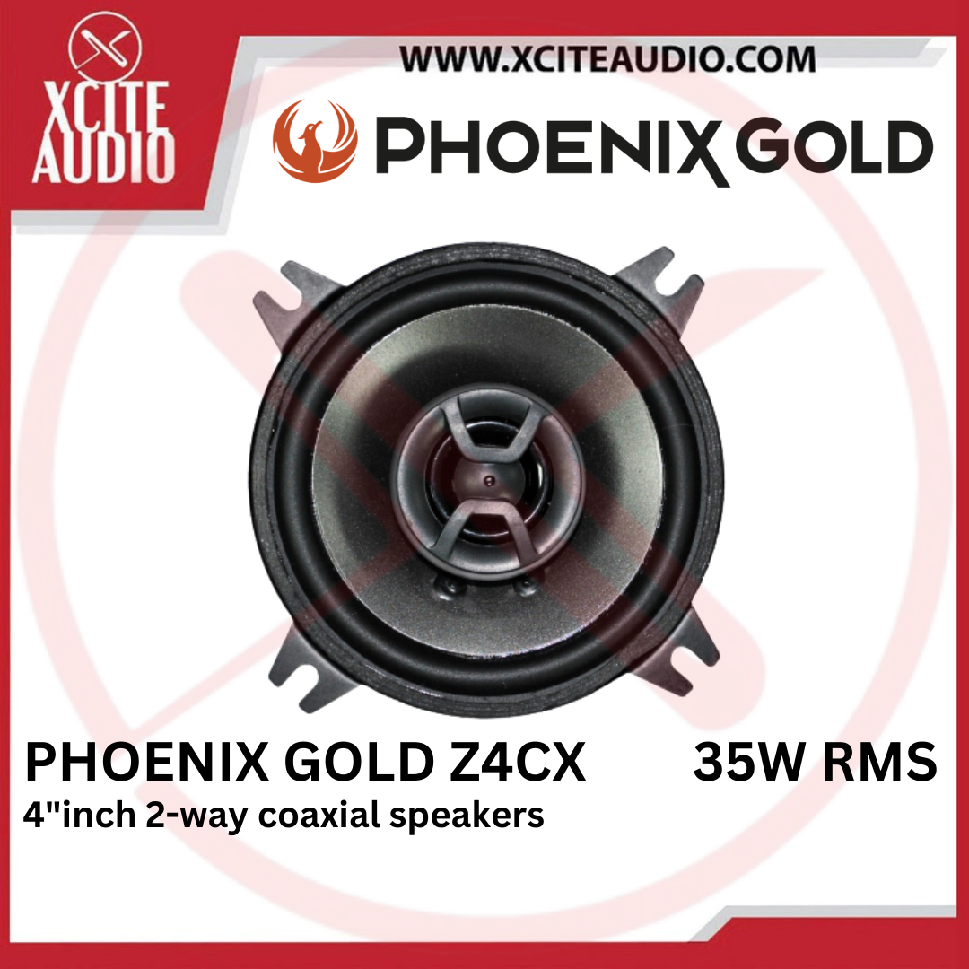 Phoenix Gold Z4CX - 4"inch 2-Way Coaxial Speakers – Xcite Audio