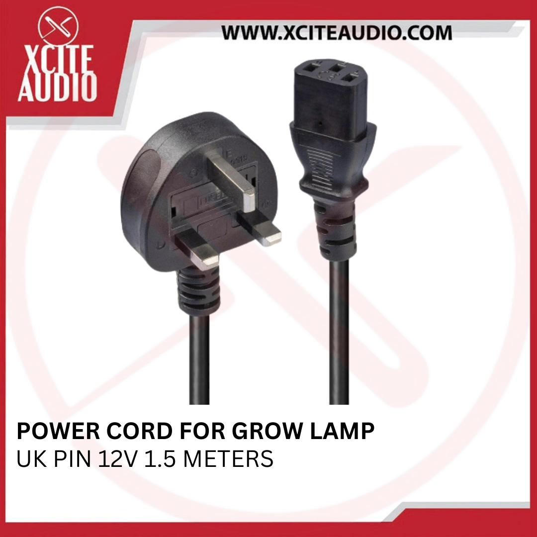 3 Pin UK Power Cord Cable for Power Supply, Grow Light, Monitor, Rice ...
