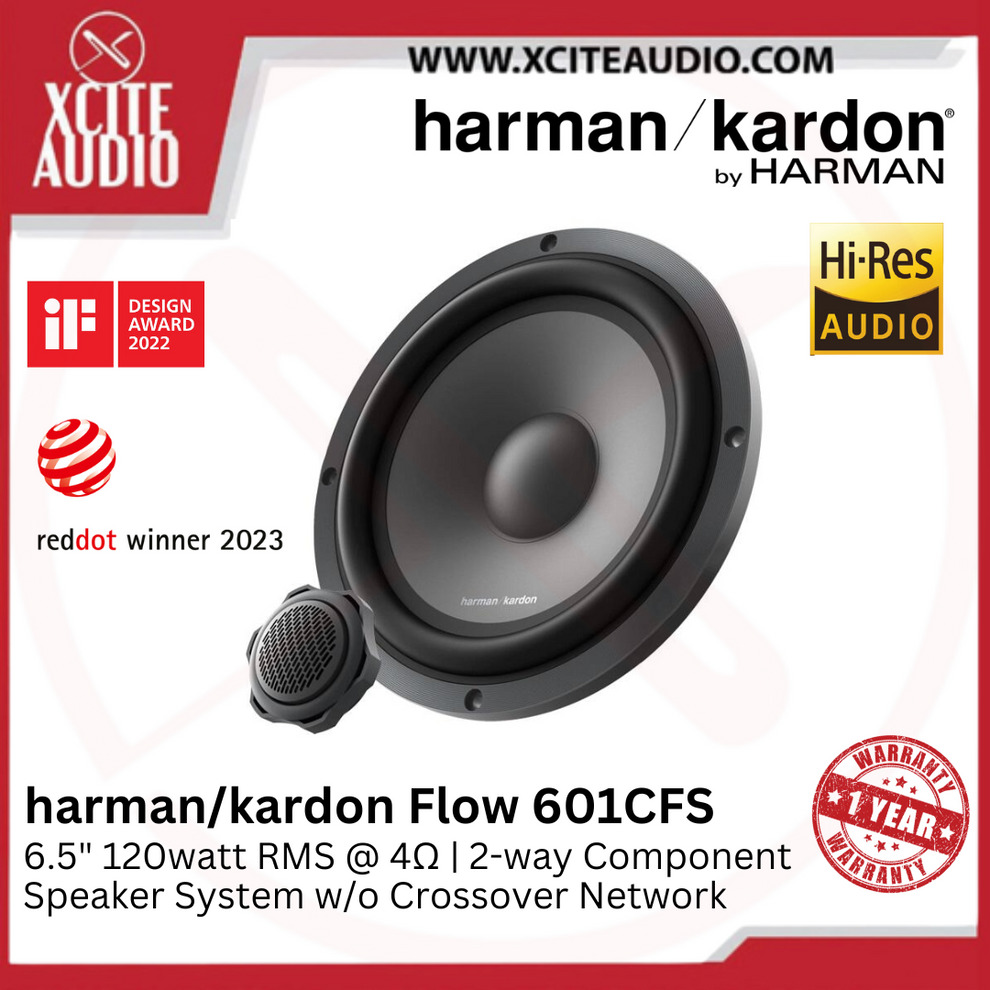 harman/kardon FLOW 601CFS | 6.5" 120W RMS 2-way Component Car Speaker ...